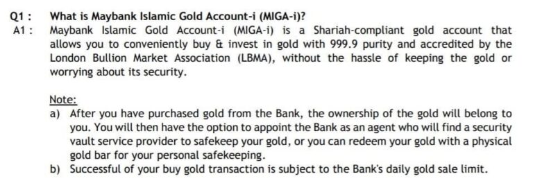 Public Gold atau Maybank Islamic Gold Account-i (MIGA) ? - The Ainin Sofia